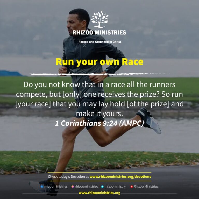 Run Your Own Race Rhizoo Ministries