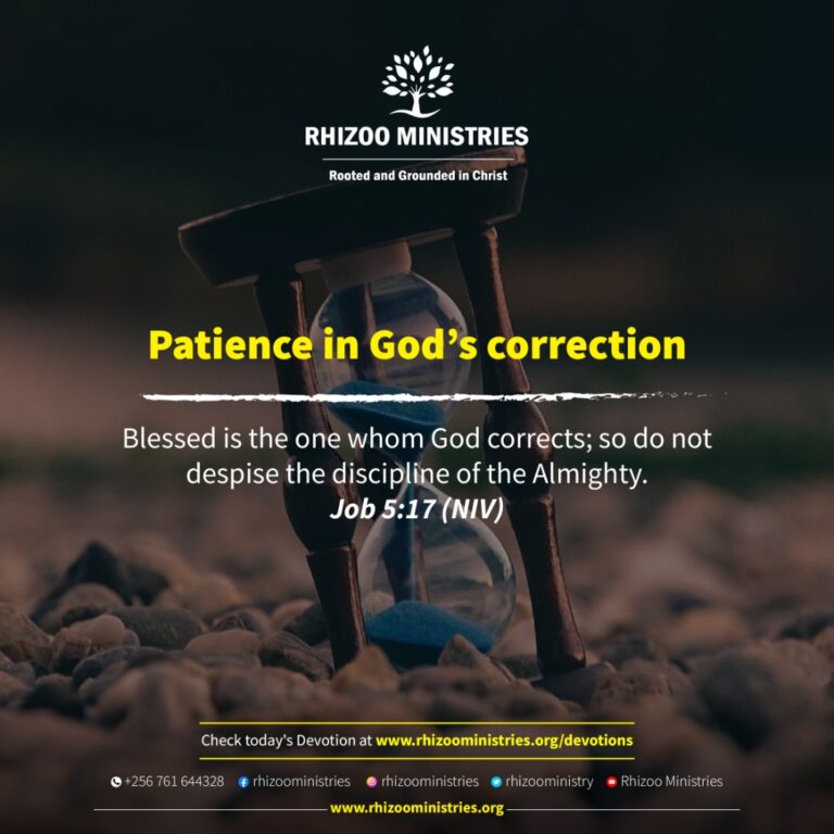 Patience in God’s correction – Rhizoo Ministries