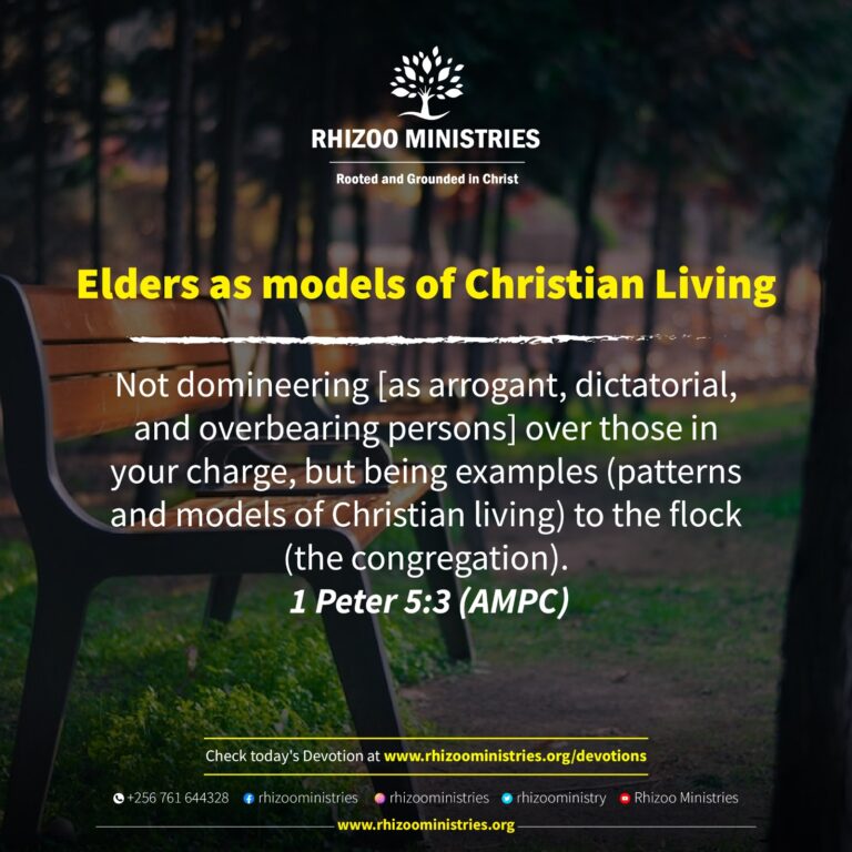 Elders as models of Christian Living – Rhizoo Ministries