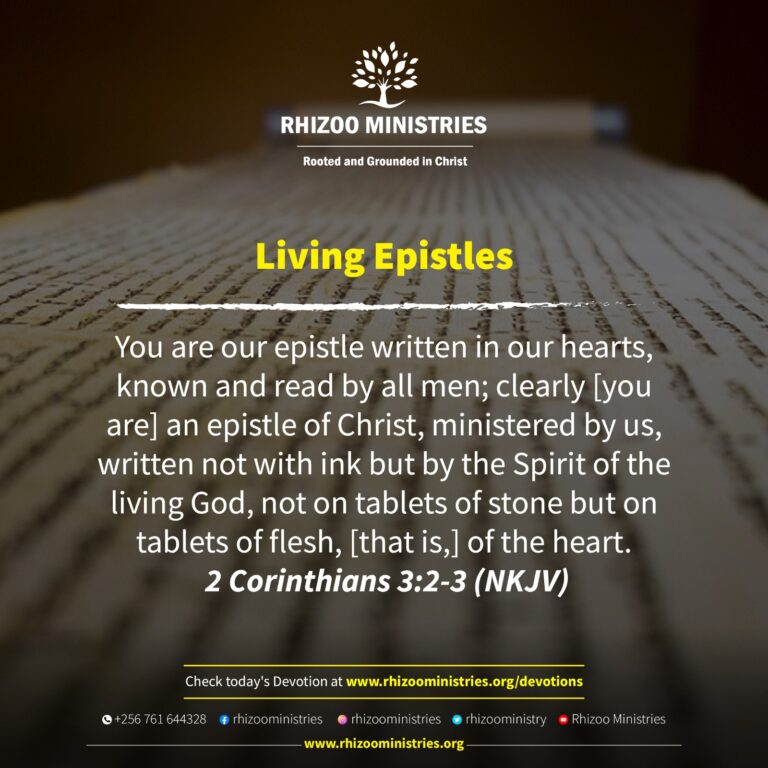 Living Epistles – Rhizoo Ministries