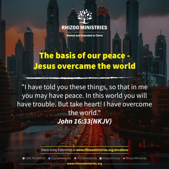 The basis of our peace – Jesus overcame the world – Rhizoo Ministries